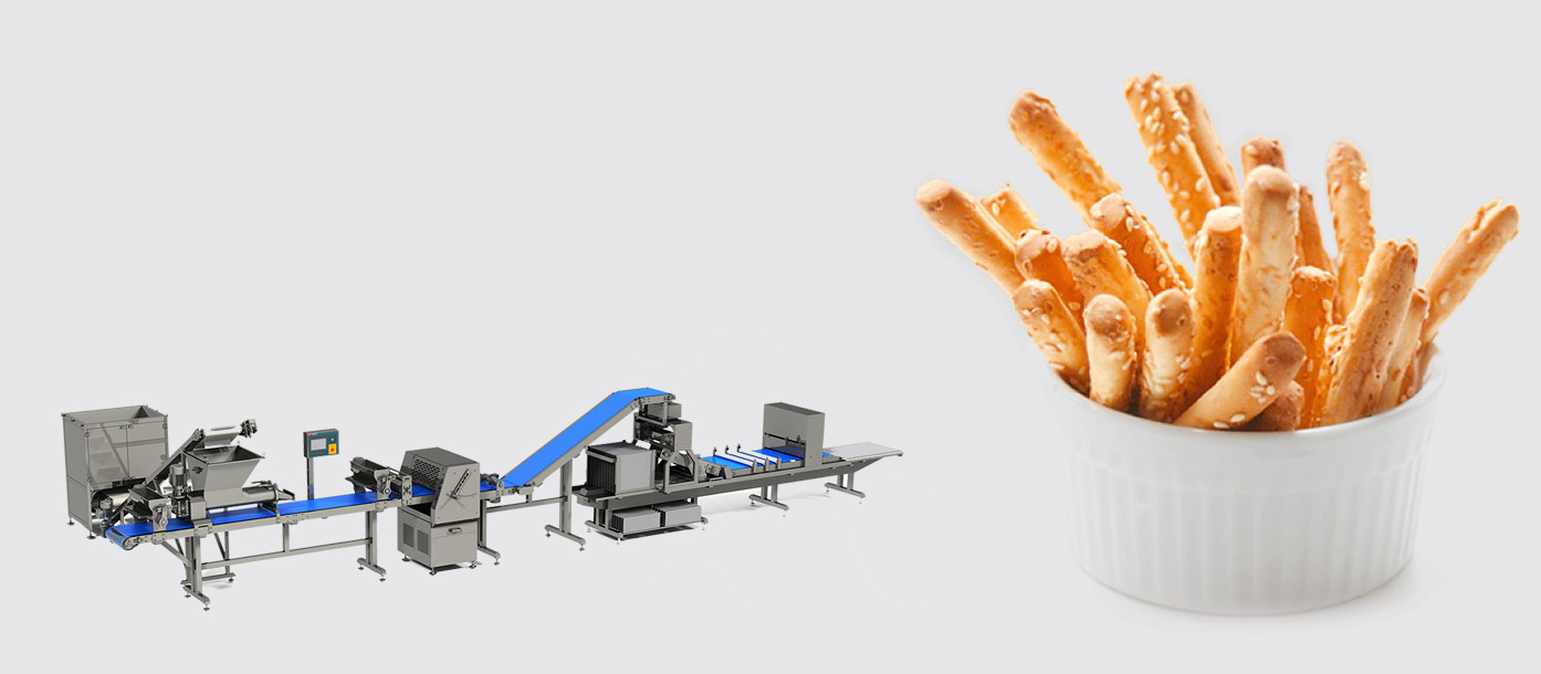 Grissini production line with stacking on deco | – Industrial equipment ...